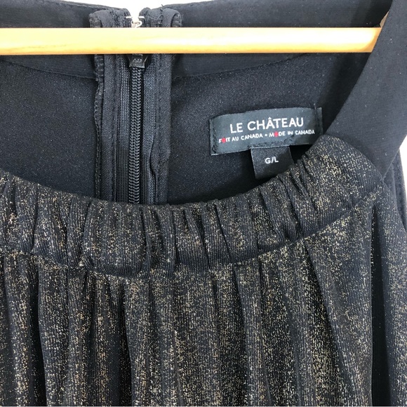 le chateau | Dresses | Le Chateau Cocktail Dress Us L Golden Shimmer ...